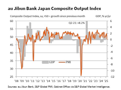 Japan's March Services PMI Falls to 49.5, First Decline in 5 Months